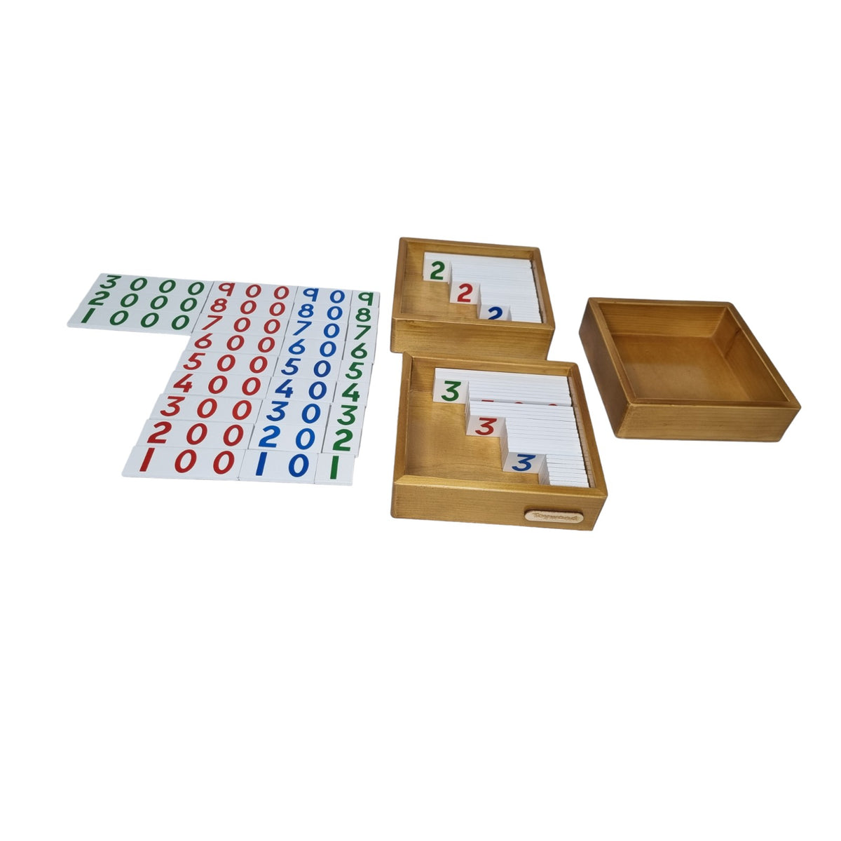 MONTESSORI NUMBER CARDS 1 TO 3000: set of 3 – TOYWOOD